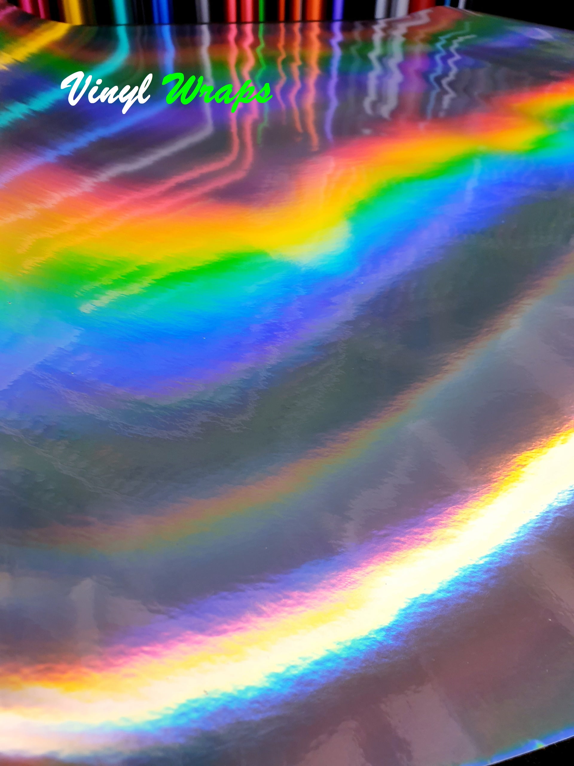 Premium Gloss Rainbow Chameleon Silver Vinyl Wrap