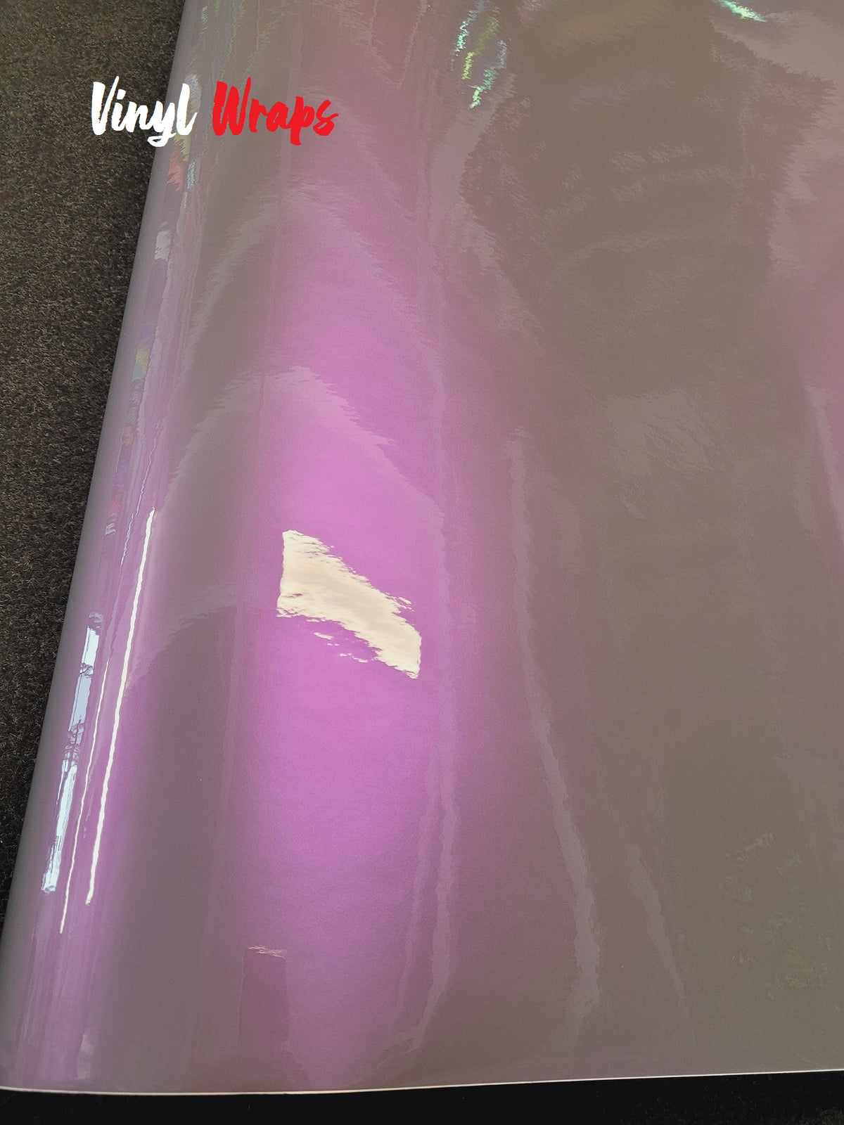 Premium Gloss Iridescent Grey Purple Flip Vinyl Wrap