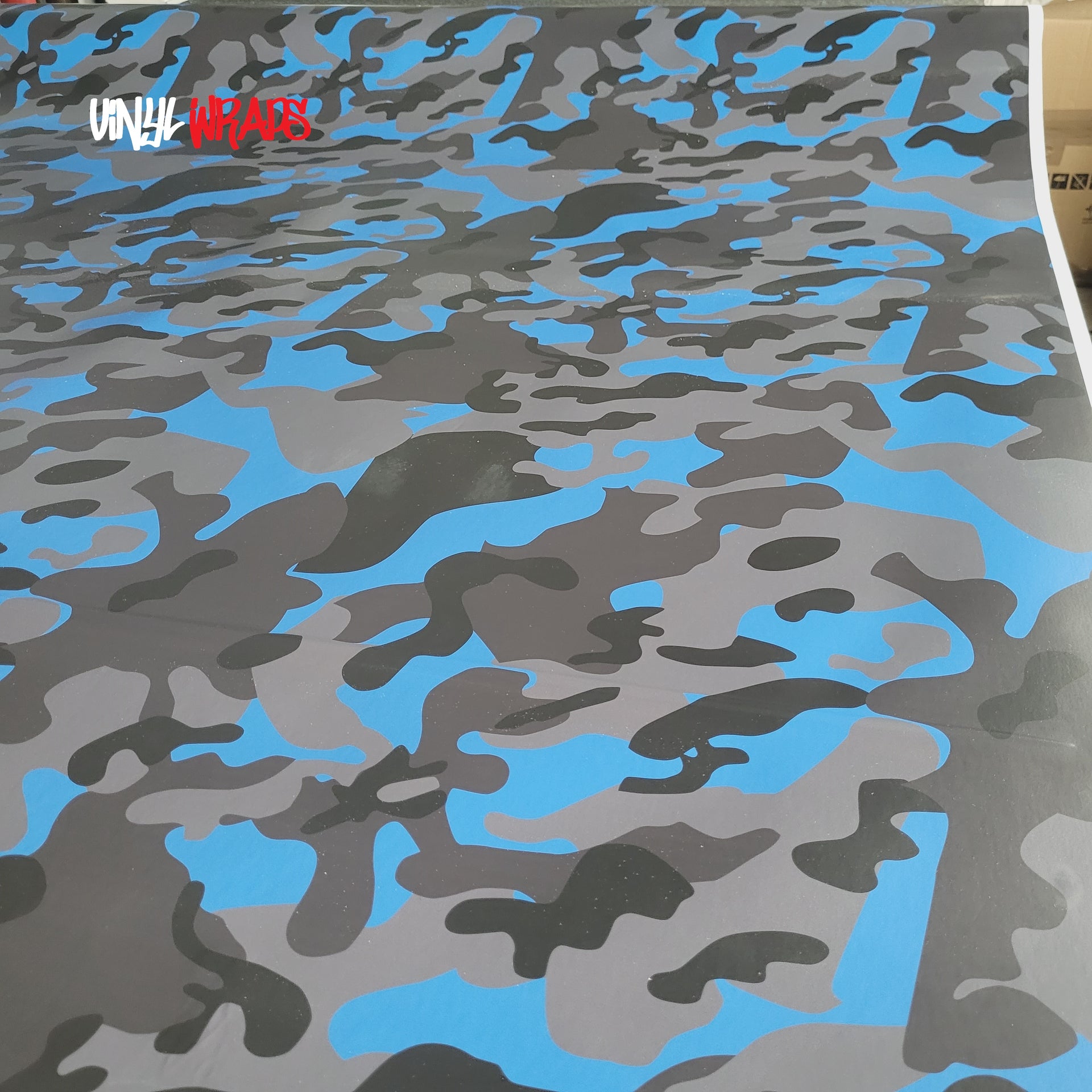 Blue Camo Vinyl Wrap