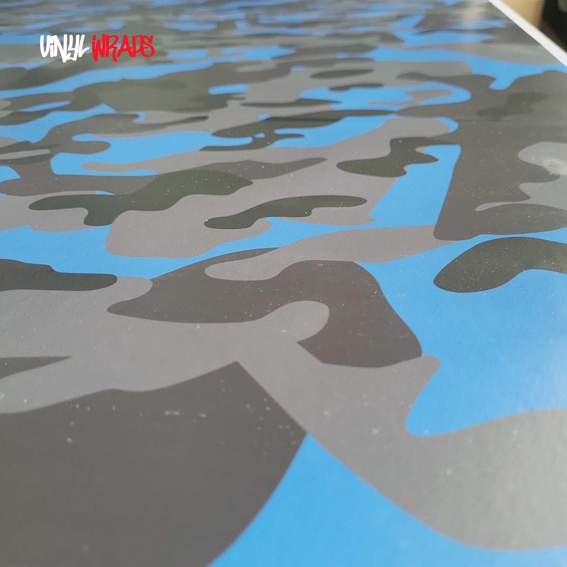 Blue Camo Vinyl Wrap